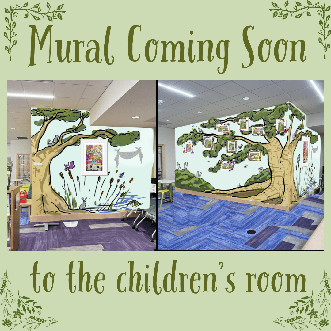 Children's Room Mural Underway! | Sharon Public Library